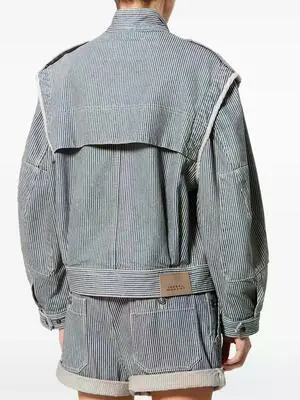 MARANT ETOILE Edany Pinstripe Jacket - Blue