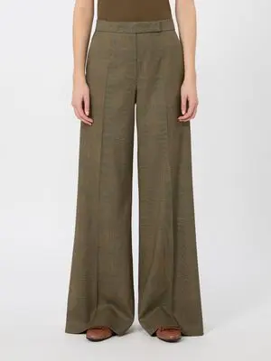 Max Mara Glen Plaid Wool Trousers
