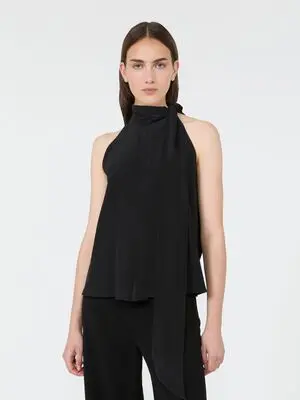 Max Mara Sleeveless Crepe De Chine Top