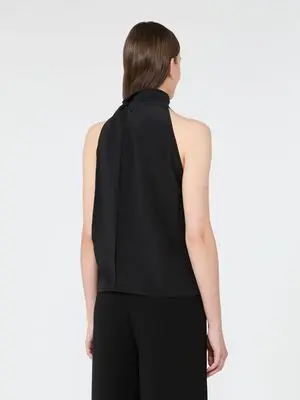 Max Mara Sleeveless Crepe De Chine Top