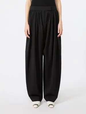 Max Mara Natural Stretch Pure Wool Baggy Trousers