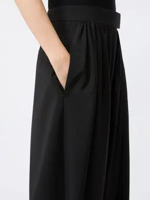 Max Mara Natural Stretch Pure Wool Baggy Trousers