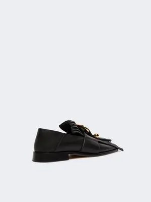 Max Mara Fringed Nappa Leather Moccasins