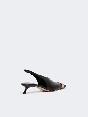 Max Mara Nappa Leather Slingbacks