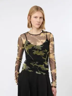 Max Mara Printed Tulle Top