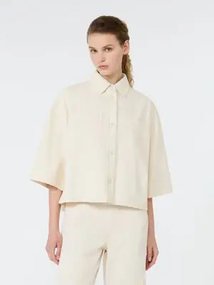 Max Mara Washed Cotton Cropped Jacket