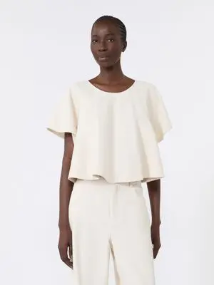 Max Mara Cropped Cotton Blouse