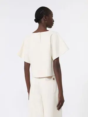 Max Mara Cropped Cotton Blouse