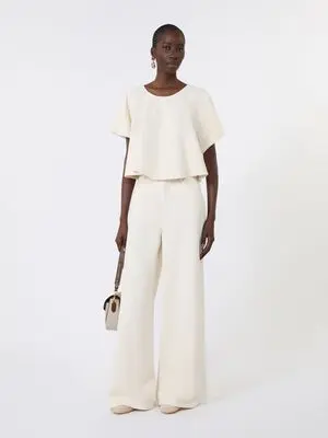 Max Mara Cropped Cotton Blouse