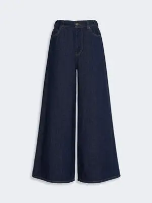 Max Mara Long Cotton Denim Jeans