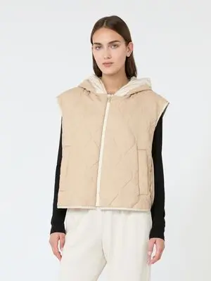 Max Mara Reversible Water-repellent Canvas Padded Gilet