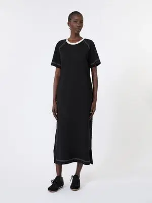 Max Mara Long Cotton-blend Jersey Dress