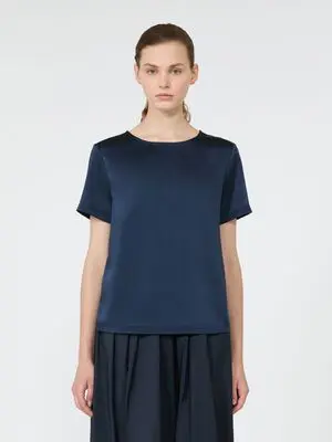 Max Mara Satin Crew-neck T-shirt