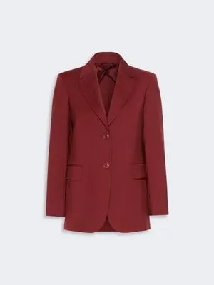 Max Mara Single-breasted Woollen Cloth Jacket - Ruby