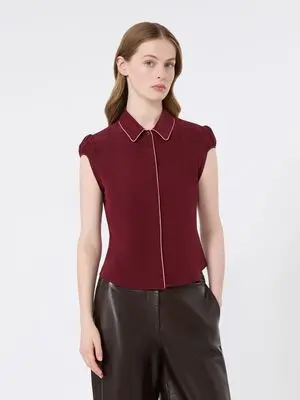 Max Mara Silk Crepe De Chine Shirt