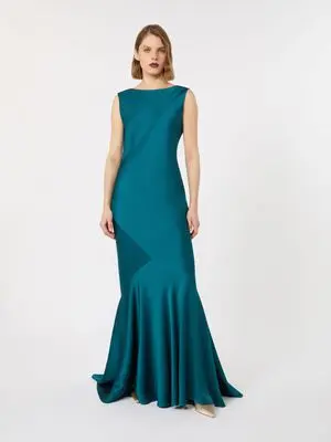 Max Mara Long Envers Satin Dress