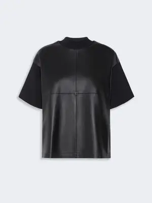Max Mara Leather And Viscose Crepe Boxy Sweater