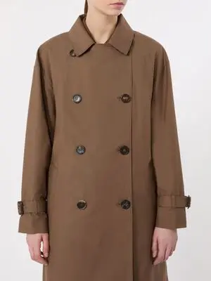 Max Mara Water-repellent Cotton Twill Midi Trench Coat - Brown