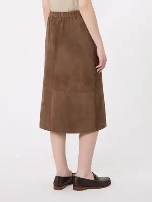 Max Mara Suede Midi Skirt