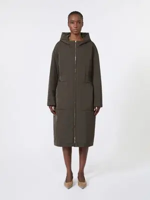Max Mara Long Reversible Padded Parka In Radzmir And Water-repellent Canvas