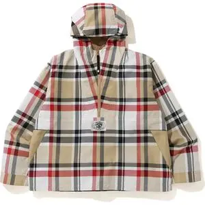 A BATHING APE Check Anorak Jacket - Beige