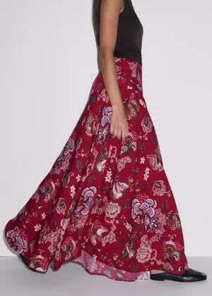 ME+EM Grand Paisley Print Full Length Skirt