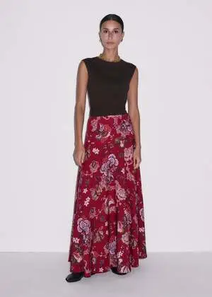 ME+EM Grand Paisley Print Full Length Skirt