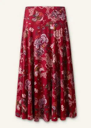 ME+EM Grand Paisley Print Full Length Skirt