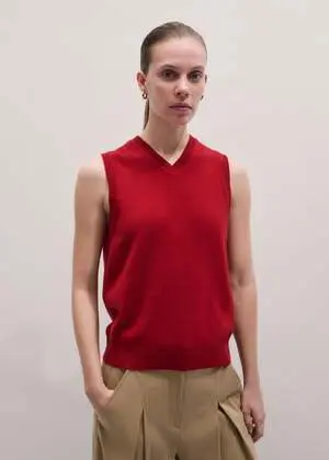 ME+EM V-neck Relaxed Knit Tank