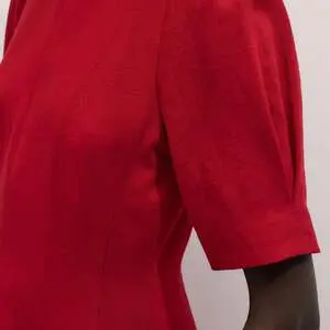 ME+EM Panelled Fit And Flare Maxi Dress Ruby Red