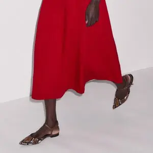 ME+EM Fit And Flare Maxi Dress With Short Sleeves