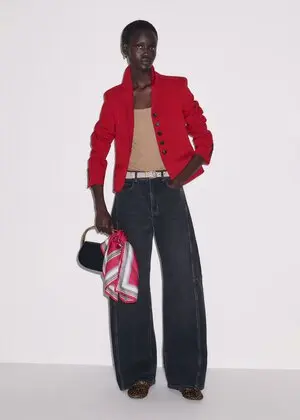 ME+EM Fitted Paneled Jacket