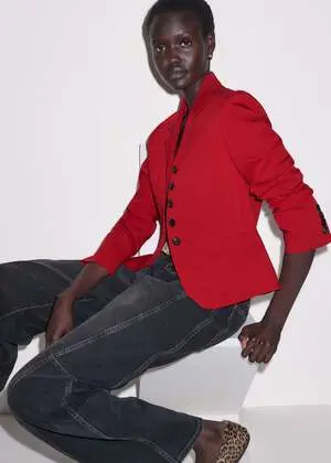 ME+EM Fitted Paneled Jacket