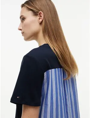 Tommy Hilfiger Mixed-media Cotton Interlock T-shirt