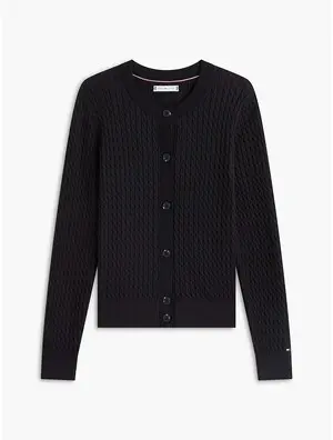 Tommy Hilfiger Cable Knit Crewneck Cardigan