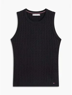 Tommy Hilfiger Slim Fit Cable Knit Tank Top