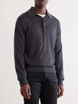 TOM FORD Cashmere And Silk-polo Shirt