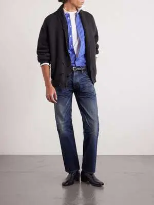 TOM FORD Double-breasted Ribbed Cashmere And Wool-blend Cardigan