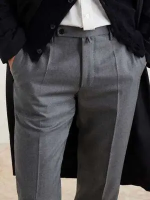 SLOWEAR Straight-leg Wool-canvas Trousers