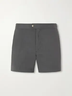 TOM FORD Straight-leg Mid-length Swim Shorts - Gray
