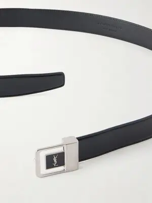 Saint Laurent 3cm Logo-embellished Leather Belt