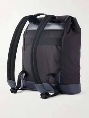 Montblanc Panorama Leather-trimmed Shell Backpack
