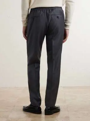 SLOWEAR Tapered Pleated Virgin Wool Trousers