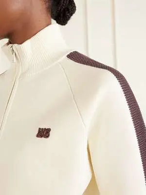WALES BONNER Tide Logo-embroidered Knitted Jacket