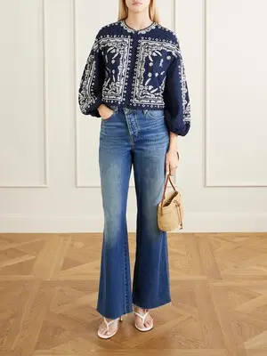 Veronica Beard Drake" Cropped Embroidered Jacket
