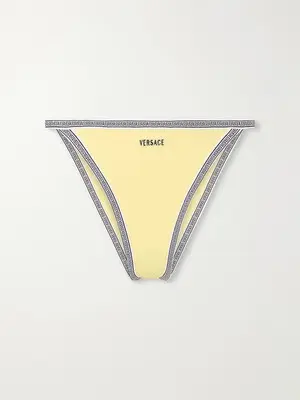 Versace Greca-print Bikini Bottom - Yellow