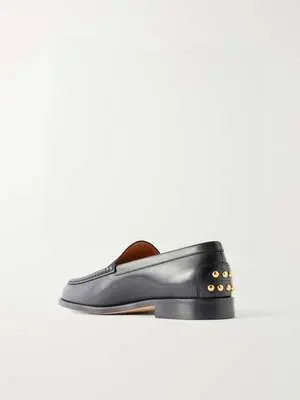 TOD'S Logo-debossed Studded Leather Loafers