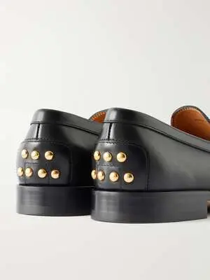 TOD'S Logo-debossed Studded Leather Loafers
