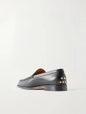 TOD'S Logo-debossed Studded Leather Loafers