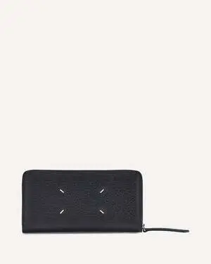 MAISON MARGIELA Four Stitches Wallet With Three-sided Zip - Black